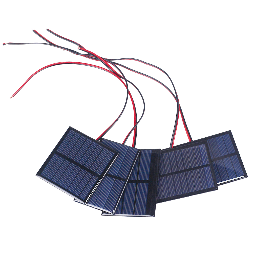 1PCS 4V 5V 5.5V Solar Panel With 30CM 100CM 200CM Wire Mini Solar ...