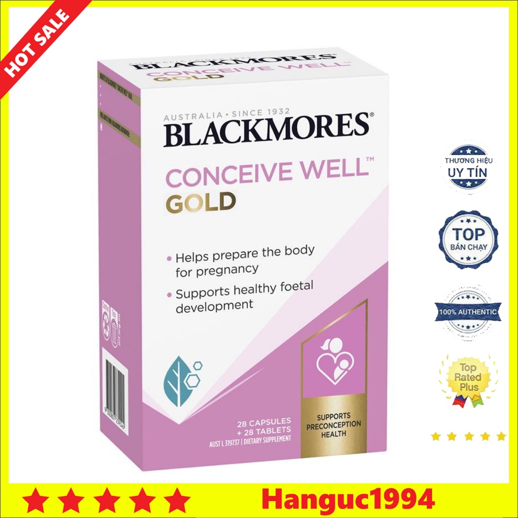 Genuine Australian Blackmores Conceive Well Gold Fertility and Egg ...