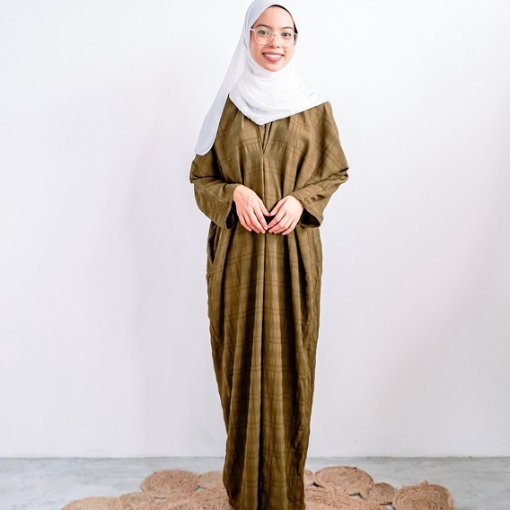 SHARA OTHMAN Kaftan Ruby in Moss | Shopee Malaysia