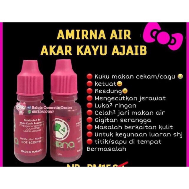 🍁 READY STOCK AMIRNA AIR AKAR KAYU 💯 ORIGINAL 🍁 | Shopee Malaysia