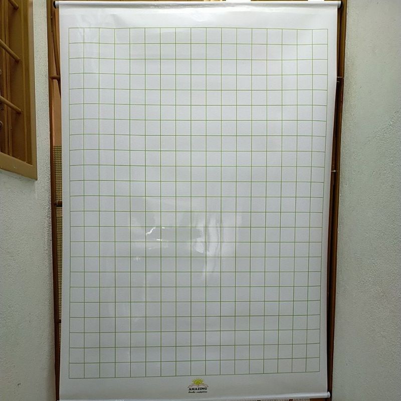 Whiteboard Graph Roll / GRAF & GRID & SINGLE LINE Papan Putih Gantung 4 ...