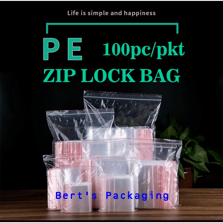 Zipper Bag ±100pcs L-XL Sizes / Zip Lock Bag / Plastic Zip Bag ...
