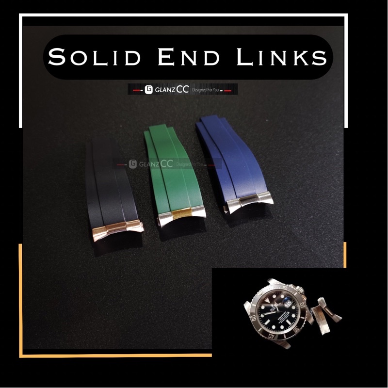 Customize Solid Watch Curved End Link Stainless Steel 20mm 21mm ...