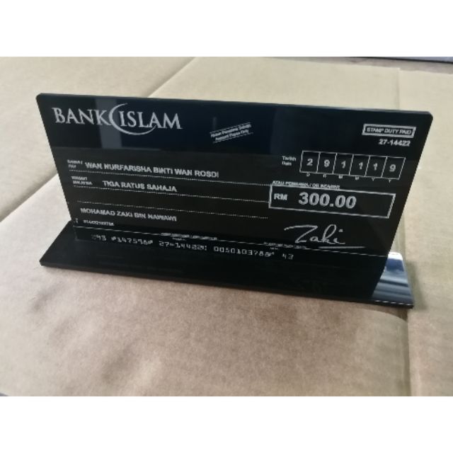 Exclusive Mock up cheque - cek hantaran - mockup cek perkahwinan - cek ...