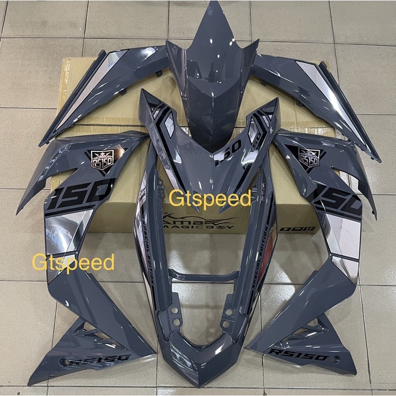 MAGIC BOY RS150 V2 BLACK CHROME / GREY BODY COVER SET | Shopee Malaysia