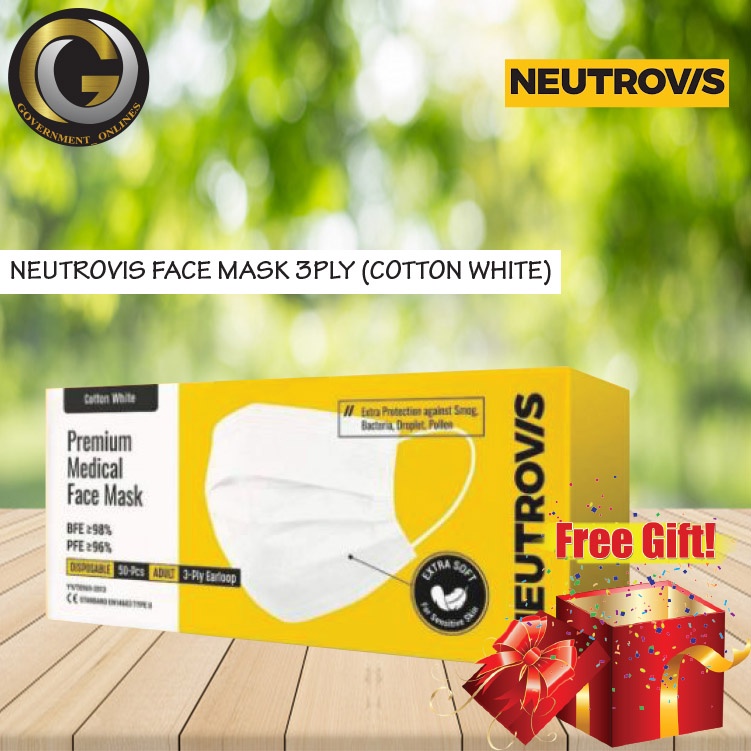 [FAST SHIP] Neutrovis Premium Medical Face Mask 3ply White / Medical ...