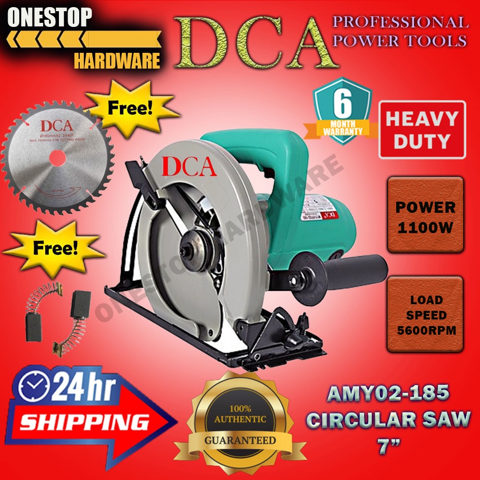 DCA Electric Circular Saw AMY 02-185 Pemotong Besi Kayu Batu | Shopee ...