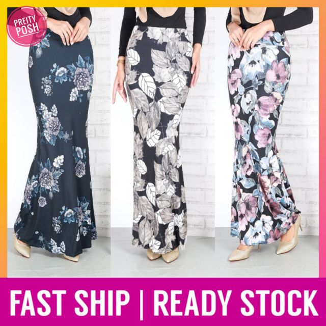🔥🔥NEW 12 HOT DESIGN🔥🔥 Multi Printed Mermaid Long Skirt Kain Labuh Coraj ...