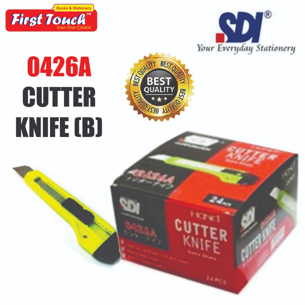 SDI Cutter Knife Big Small 0411A / 0426A Student Knife Pisau Pemotong Office Student School ...