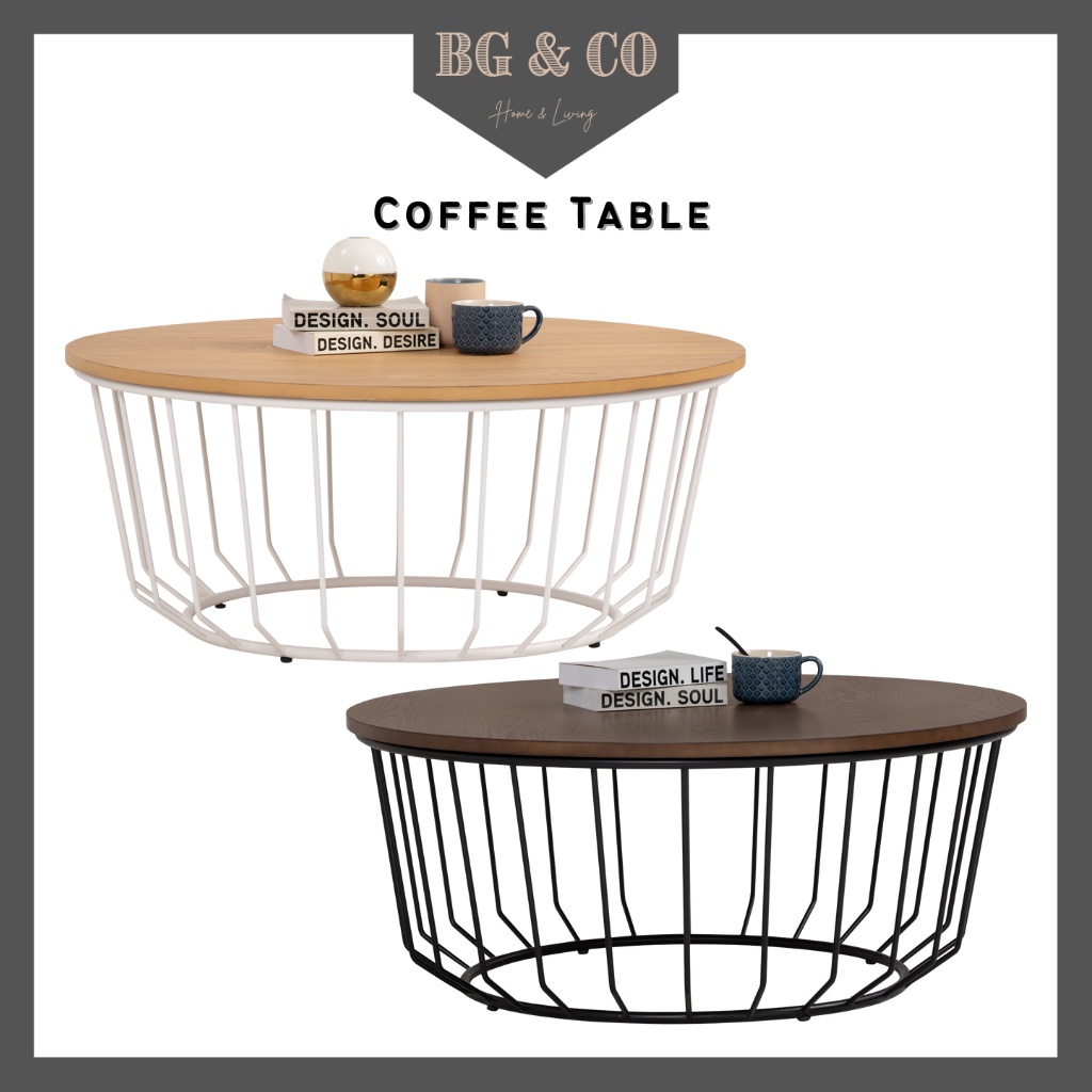 [SIAP PASANG] FLAX Round Coffee Table Living Room Table Meja Coffee ...
