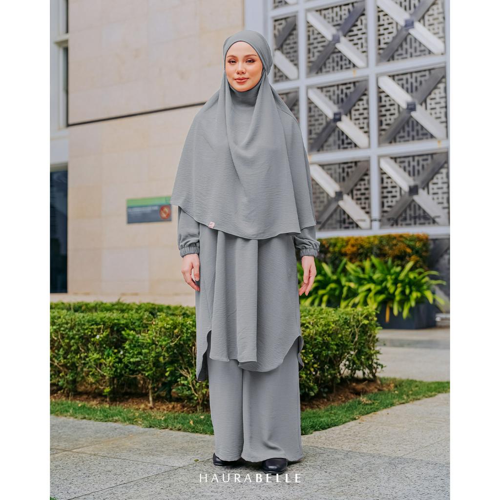 Readystock Noura Set with Khimar Haurabelle Set Baju Haji Umrah ...