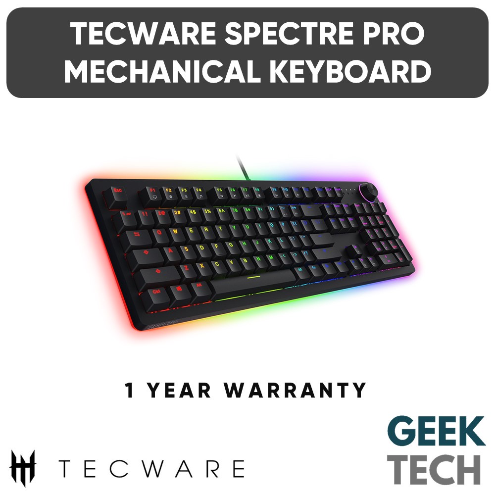 TECWARE Spectre Pro RGB Mechanical Keyboard - Underglow RGB / Dedicated ...