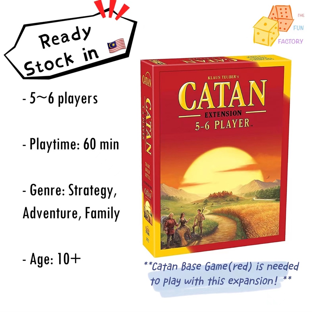 [Ready Stock] CATAN EXTENSION (red) for 5-6 players: strategy ...