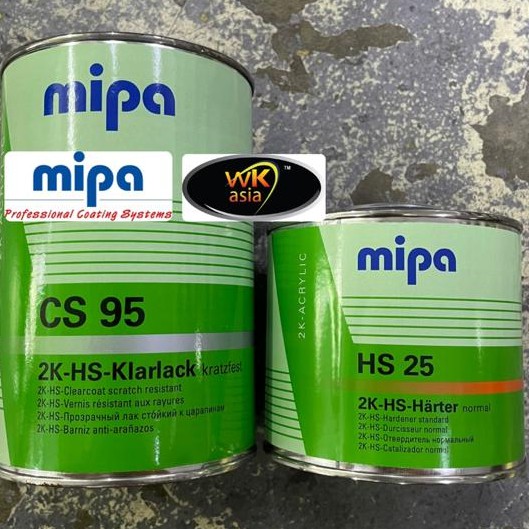 MIPA CLEARCOAT 2:1 CS95 + HS25 HARDENER (READY STOCK) | Shopee Malaysia