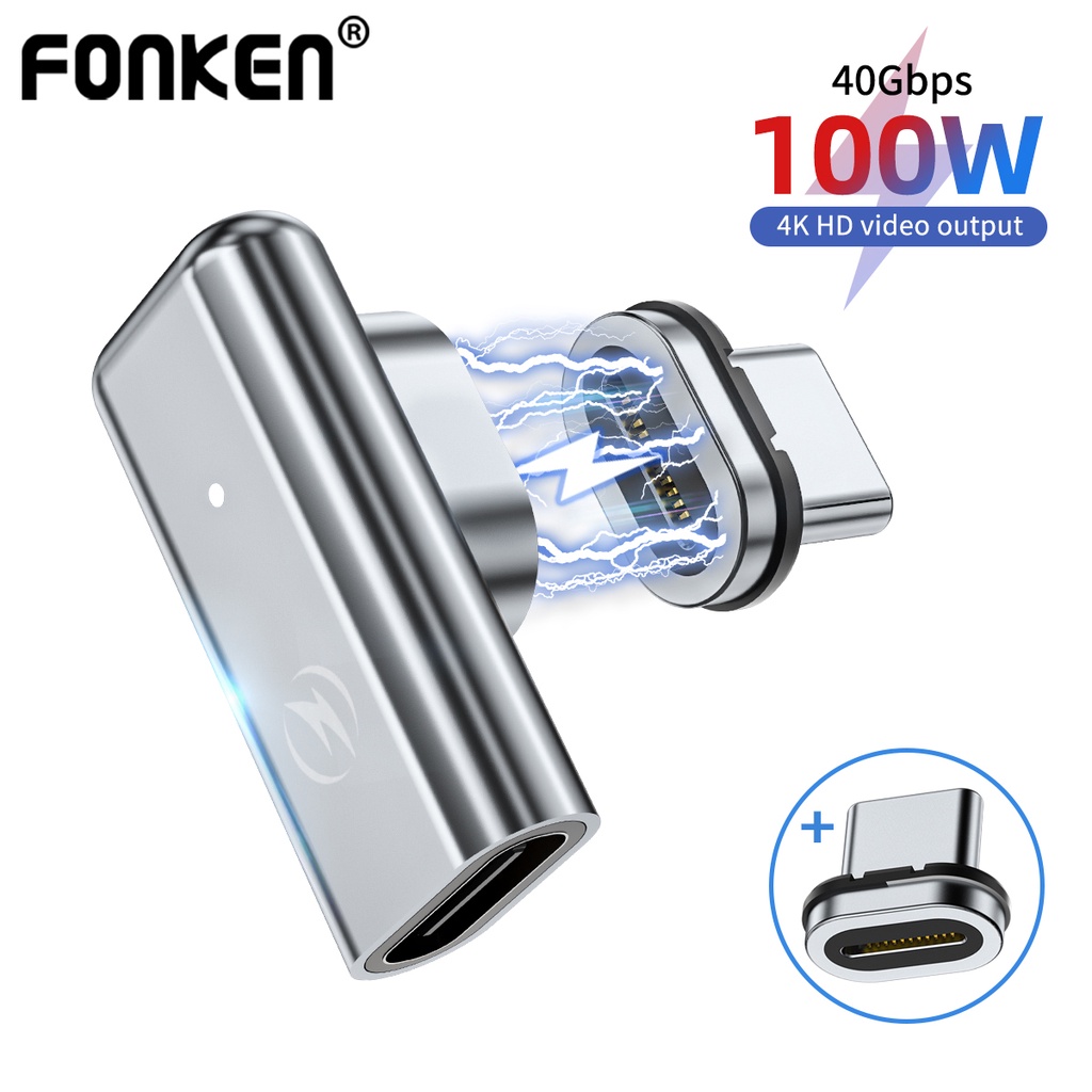 Fonken 24-Pin Type-C Magnetic Adapter 40Gbs USB C Converter PD 100W ... Fonken 24-Pin Type-C Magnetic Adapter 40Gbs USB C Converter PD 100W ...