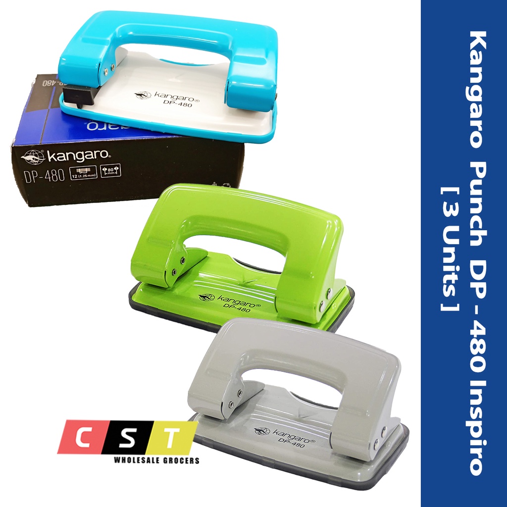 Kangaro Paper Punch Dp-480 Inspiro (3 Units) | Shopee Malaysia