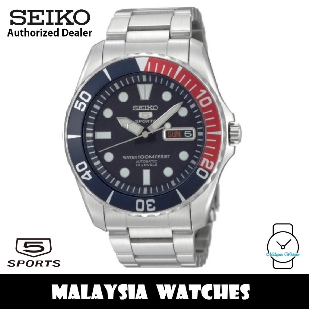 Seiko 5 Sports SNZF15K1 Gents Automatic 100m Watch (Seiko Pepsi, ONE ...