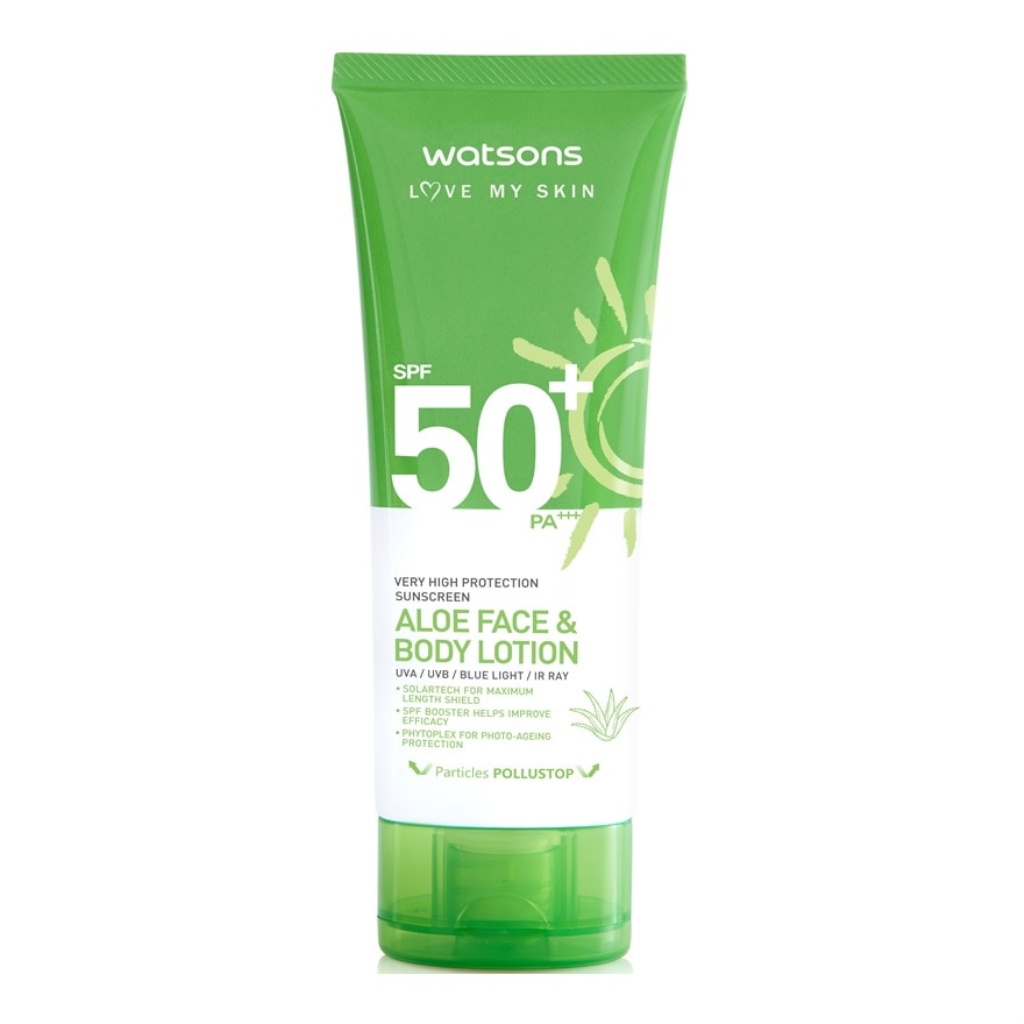WATSONS Sunscreen Aloe FaceBody Lotion SPF50 PA 100ML | Shopee Malaysia