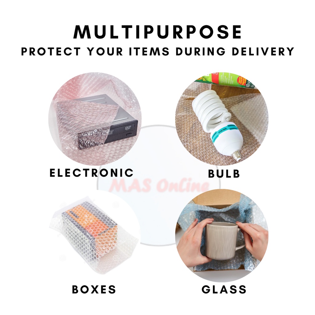 FREE SHIPPING Bubble Wrap 100 Meter x 1m / 50cm / 33cm / 25cm (SINGLE ...