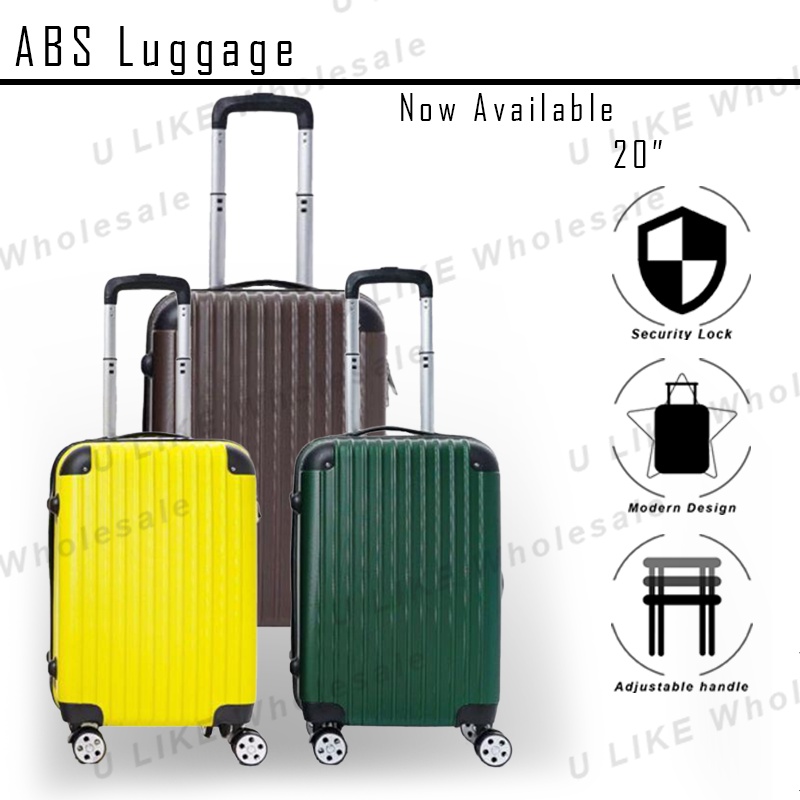 Cabin size new design 20inch abs travel luggage bag plain Beg Bagasi ...