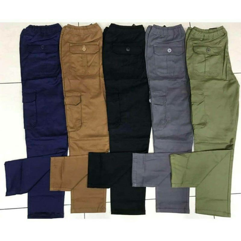🔥🔥Ready Stock 🔥🔥6 Pocket Slim Fit Cargo Slack Pants For Man and Women ...