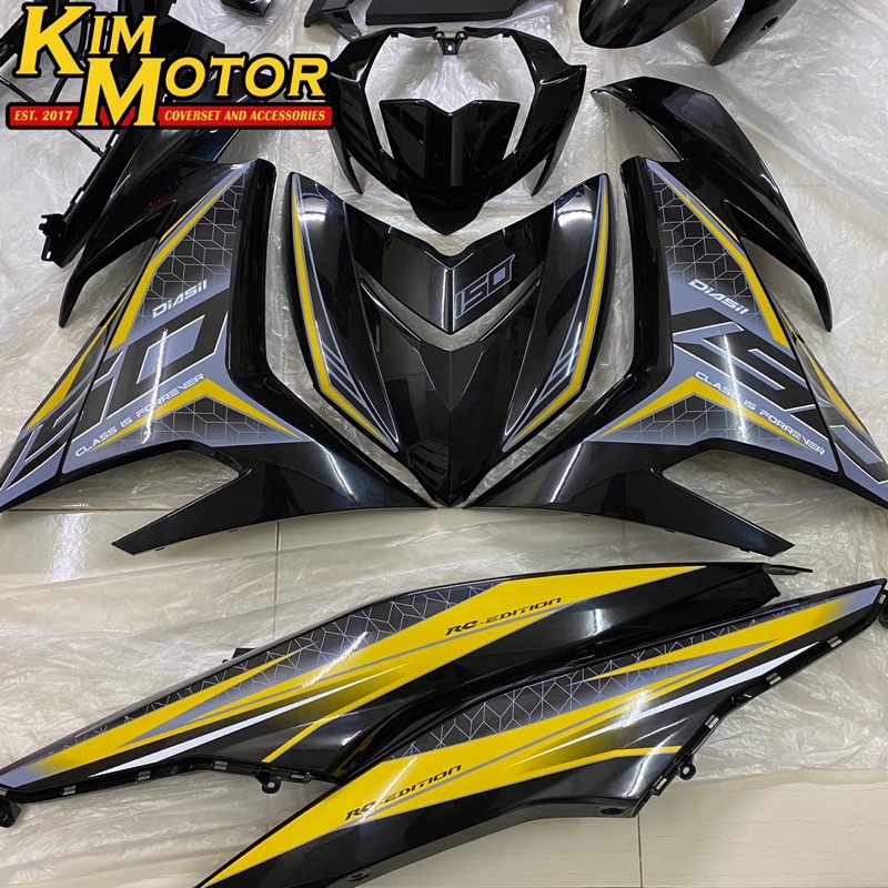 COVERSET Y15 V1 V2 ORIGINAL VELOZI FULL METALLIC BLACK MATT BLACK ...