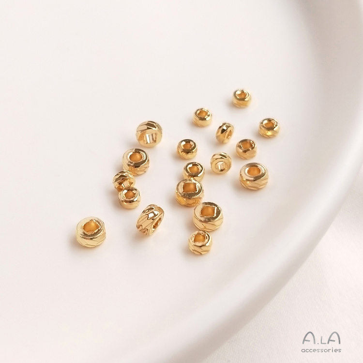 Set of 10 round round beads 14k gold for diy crafts | Shopee Malaysia