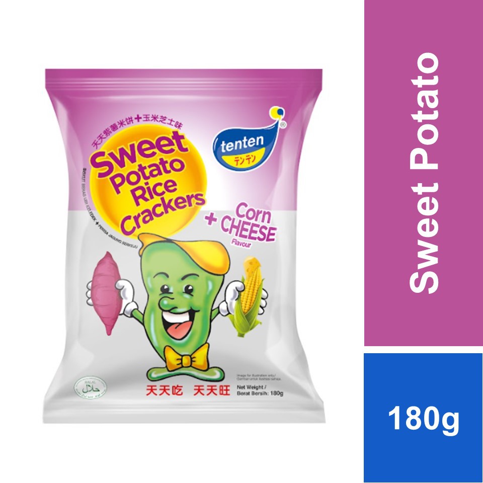 Tenten Sweet Potato+Corn Cheese Cracker 180g | Shopee Malaysia