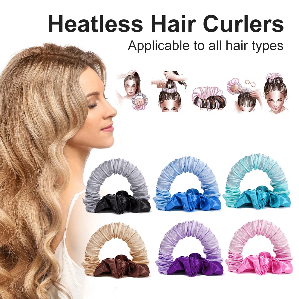 Lazy Soft Heatless Curling Headband /PortableWavy Bundles Scrunchie ...