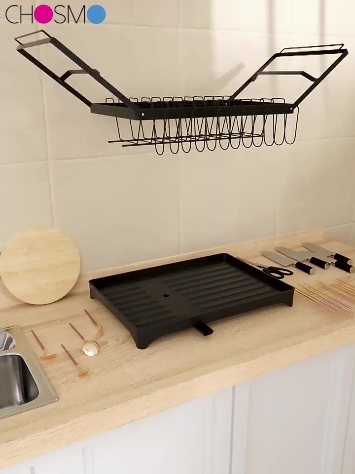 Rak Pinggan Auto Drainer Tray Kitchen Organizer Storage Rack Sinki Rak ...