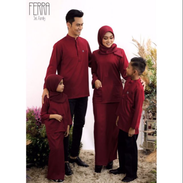 🌟🌟FAMILY SET MAROON KURUNG KEDAH KURUNG MINI KURTA MAROON🌟🌟 | Shopee ...