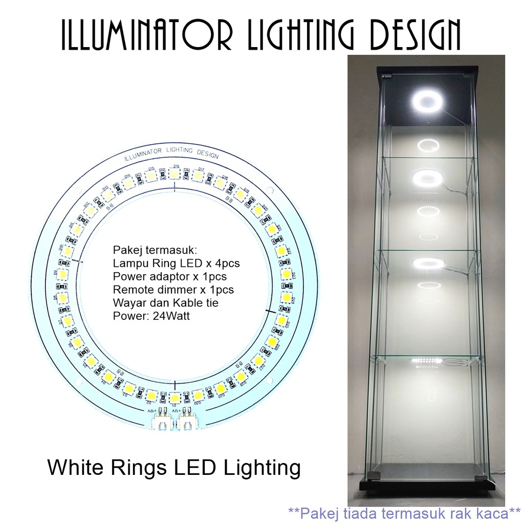LED Rings Light LED Lighting Kits For IKEA DETOLF cabinet Aluminum ...