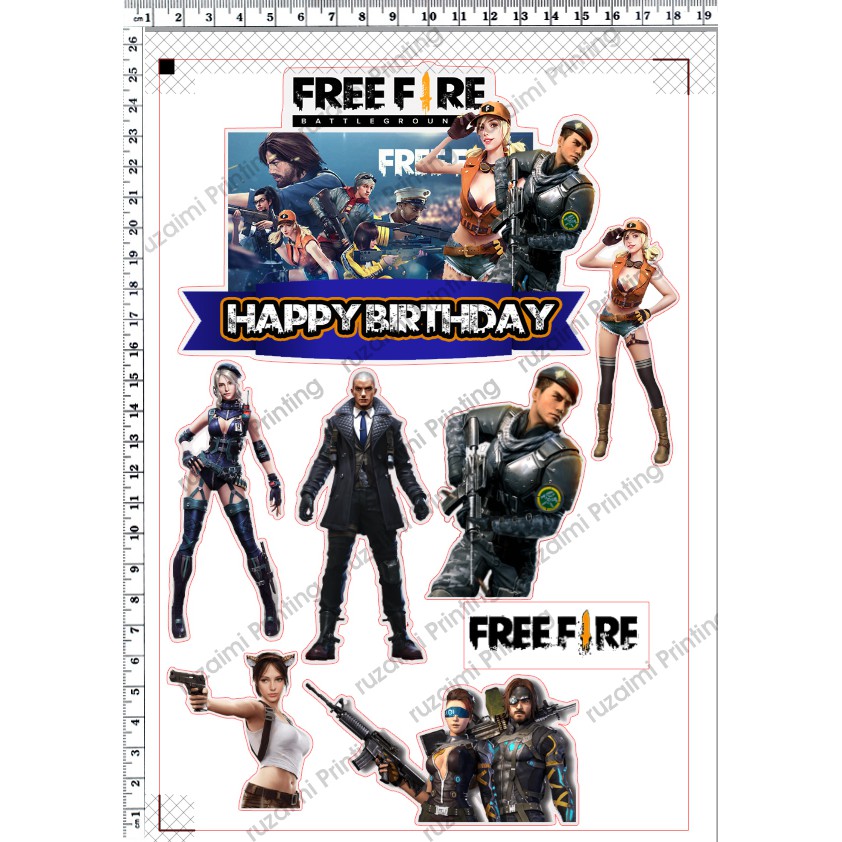 Free Fire Cake Topper 003 | Shopee Malaysia