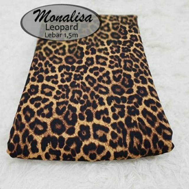 Wolfis/Wolfis/Woolpeach monalisa premium leopard motif fabric | Shopee ...