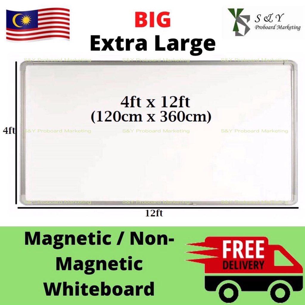 Extra Large Big White board Size 4x10 4x12 ft Magnetic WhiteBoard ...