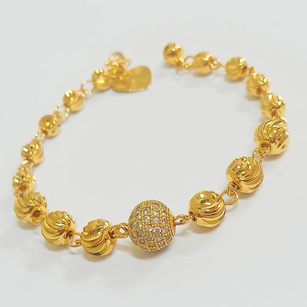 Bracelet Rantai Tangan Emas Korea 24k GOLD PLATED | Shopee Malaysia