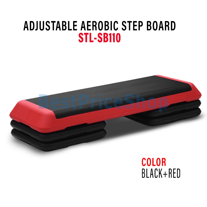 BPS Heavy Duty 43” 110cm Adjustable Aerobic Step Board Wide Stepper ...