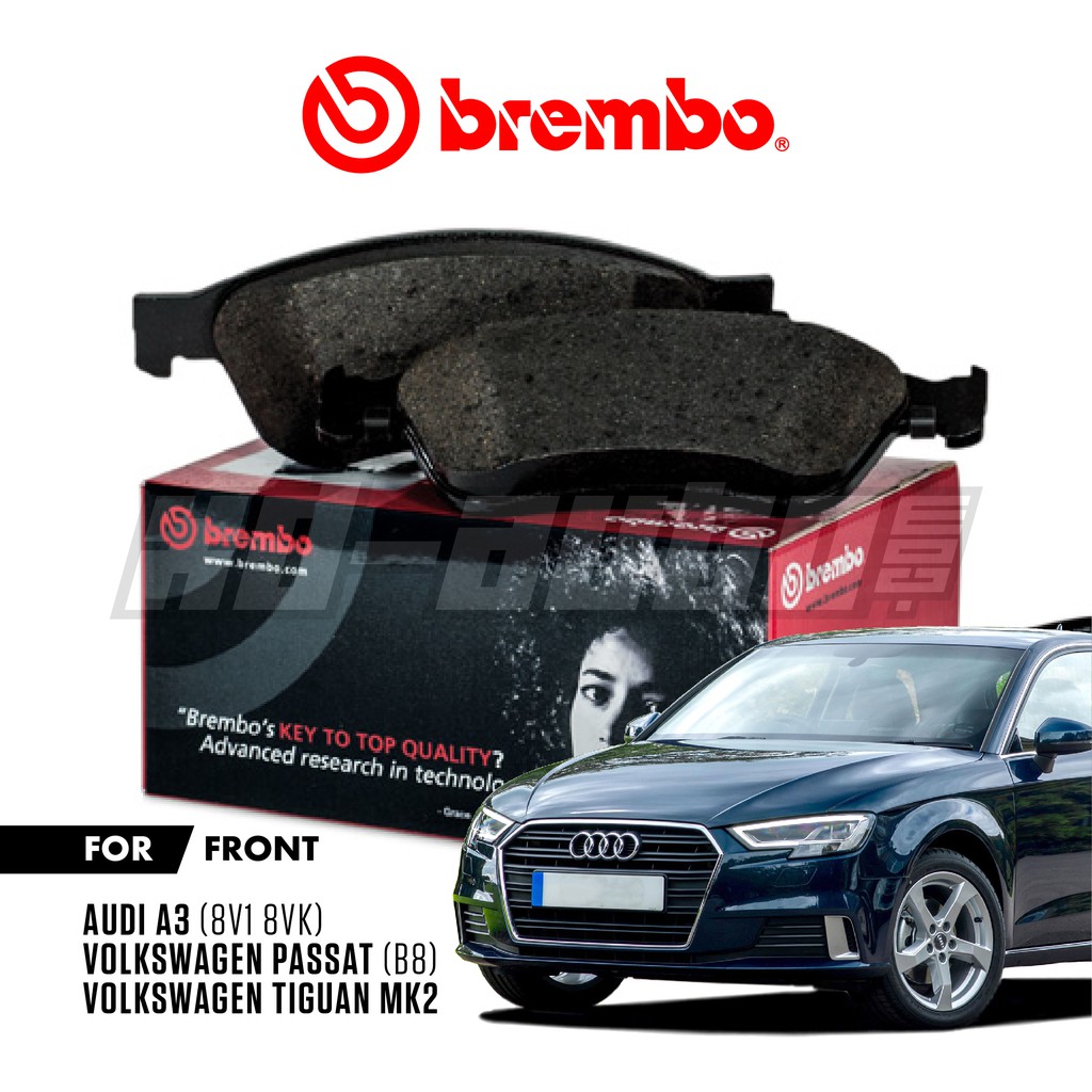 BREMBO 100% ORIGINAL Italy Brake Pads - AUDI A3 / VOLKSWAGEN Passat ...