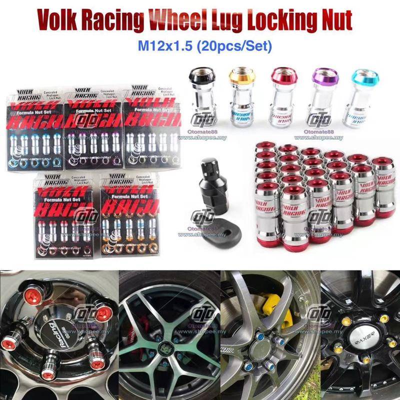 Volk Racing Formula Wheel Nut Rays 45MM Allen key Steel Nut Set ( M12x1 ...