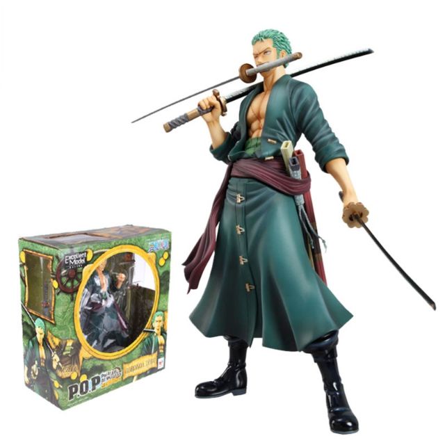 Anime one piece Roronoa Zoro three swords style santoryu action figure ...