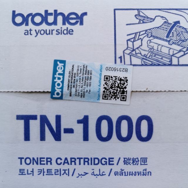 [ORIGINAL] Brother TN-1000 Toner DR-1000 Drum TN1000 DR1000 HL 1110 ...