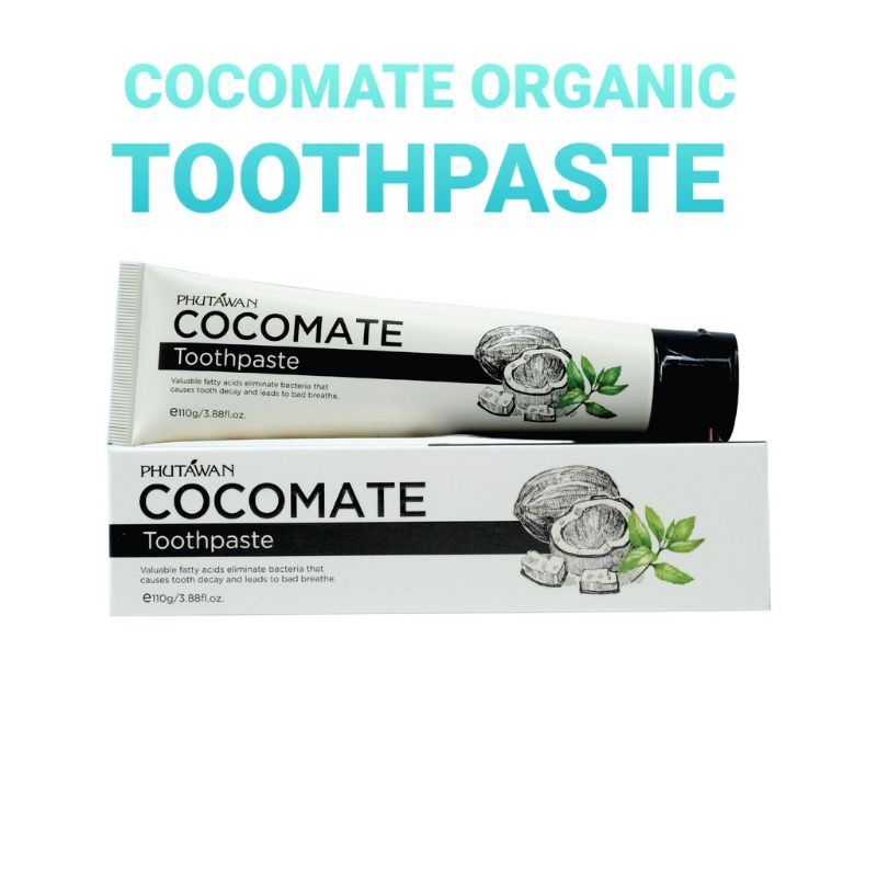 Phutawan Cocomate Toothpaste Natural Premium Toothpaste (110g) | Shopee ...