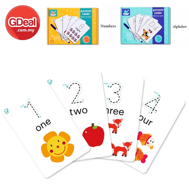 GDeal Children Educational Activity Cards Write And Wipe Learning ...
