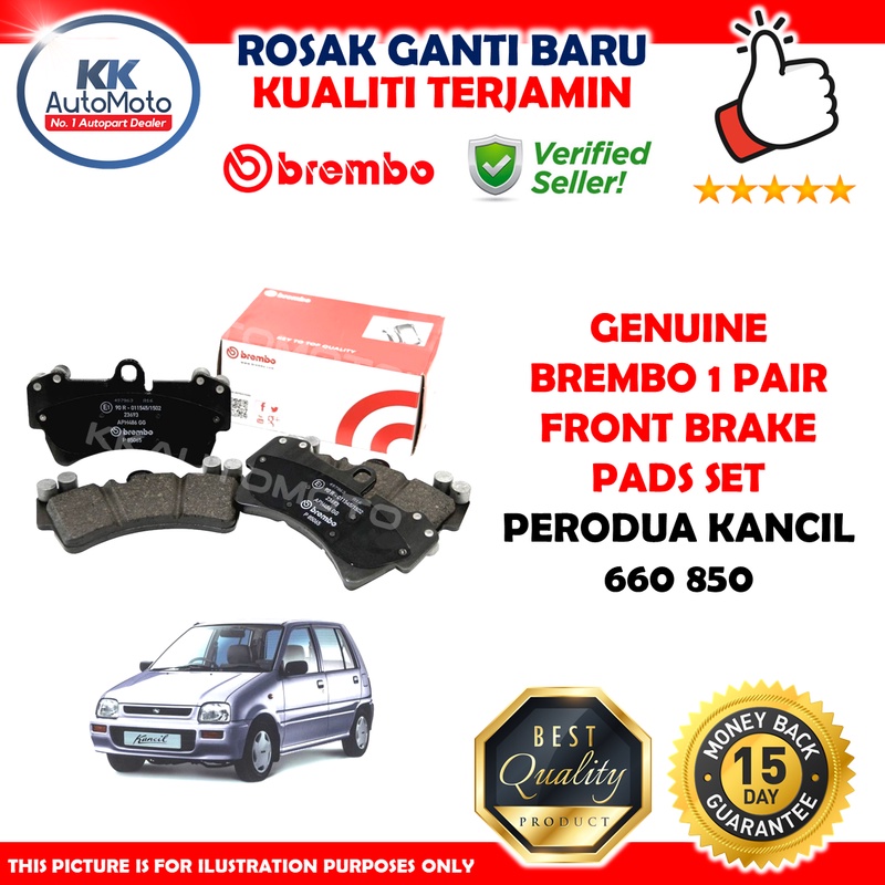Perodua Kancil 660 850 - Genuine Brembo Front Brake Pads Brek Pad Depan ...