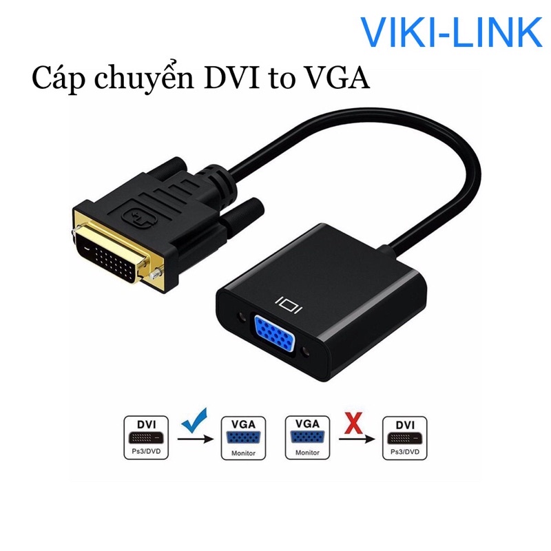Viki LINK DVI (24+1) to VGA Converter Cable - DVI to Monitor Converter ...