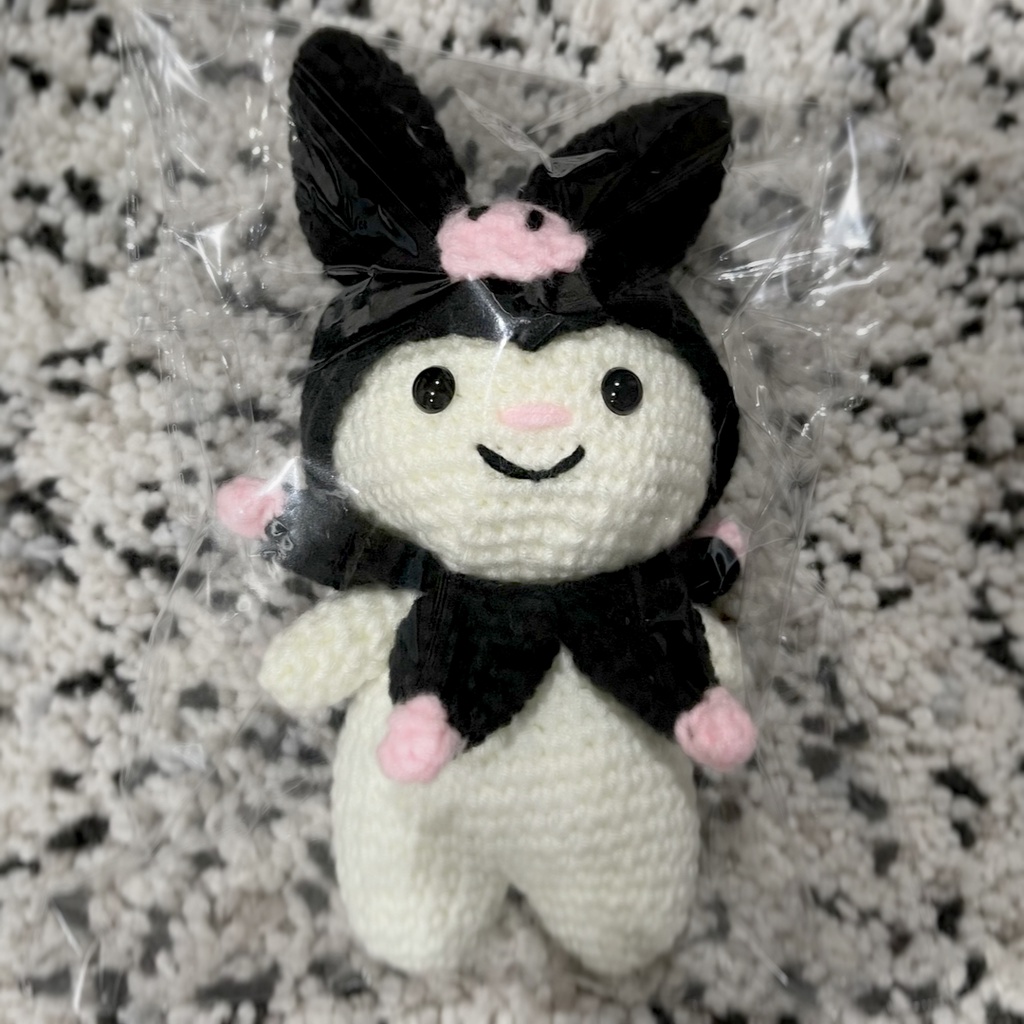 🧸 [Pre-order] Handmade Cute Kuromi Characters Crochet Plushies Keychain ...