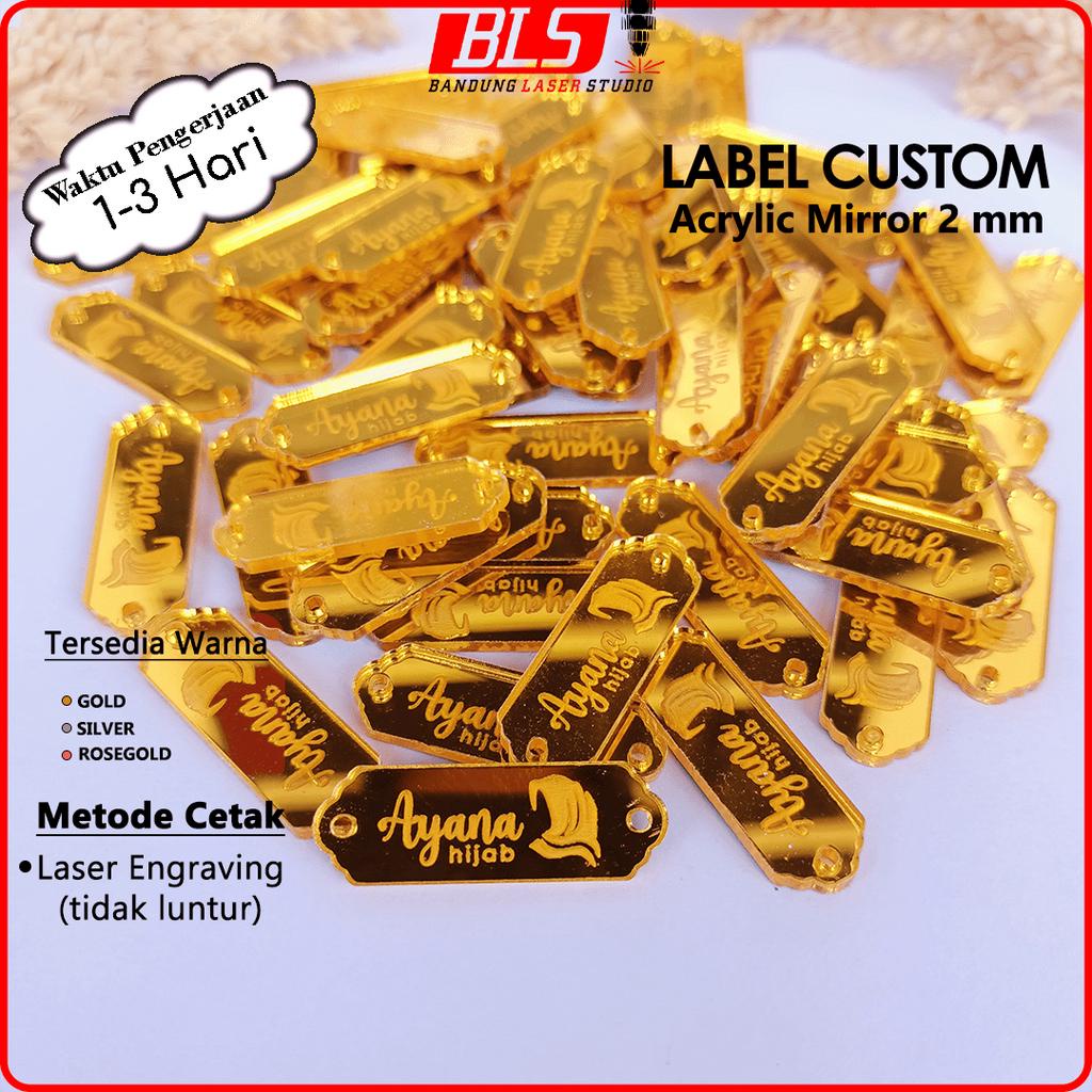 MINIMAL Acrylic Labels Custom Labels Hijab Labels Clothes Labels Bag ...