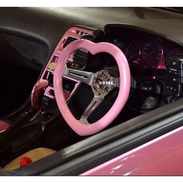 Free GIFT ! Heart Shape Abs Racing ABS Pink Colour Sport Steering Wheel ...