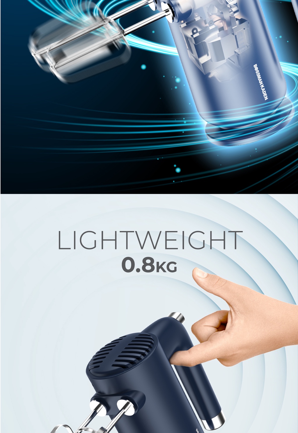 Bossman Kaden 2in1 Hand Mixer Handomikisa Series BK100 | Shopee Malaysia