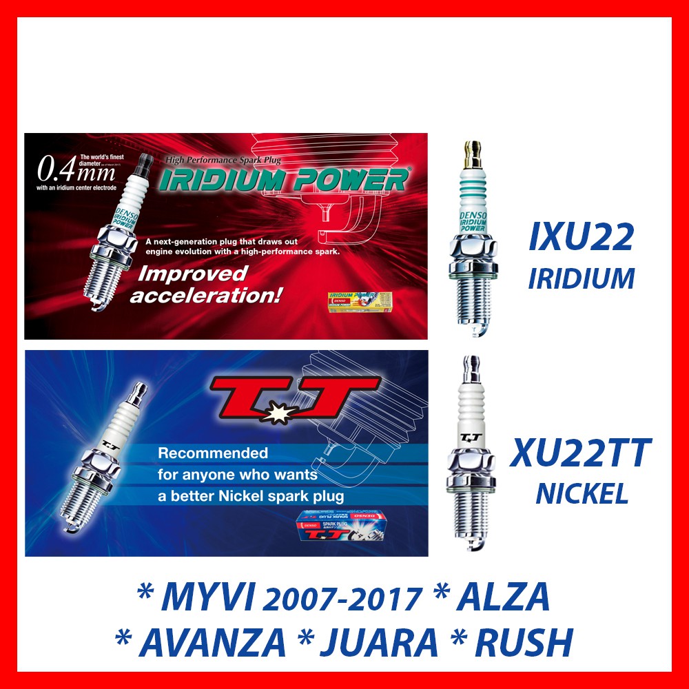 (100% ORIGINAL) DENSO IRIDIUM IXU22 XU22TT Spark Plug (4PCS) Perodua ...